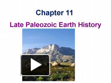 PPT – Late Paleozoic Earth History PowerPoint presentation | free to ...