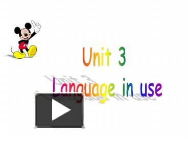 PPT – Language in use PowerPoint presentation | free to view - id ...
