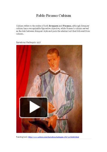 Pablo Picasso Cubism presentation | free to download
