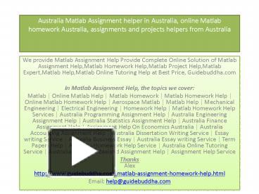 Australia Matlab Assignment helper in Australia, online Matlab homework Australia, assignments ...