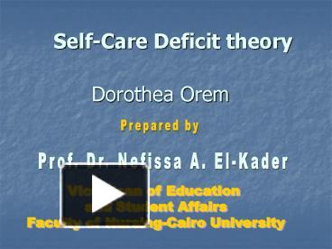 Dorothea Orem presentation | free to view