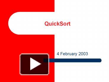 QuickSort presentation | free to download