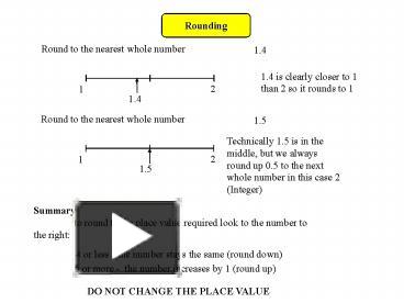 Rounding presentation | free to download