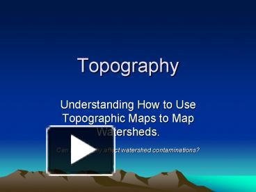 Topography presentation | free to download