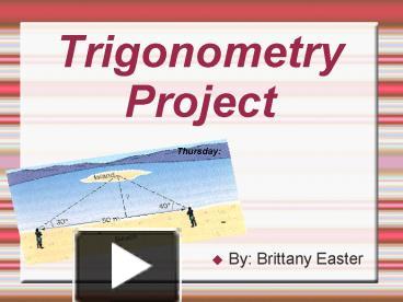 PPT – Trigonometry Project PowerPoint presentation | free to view - id ...