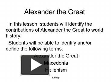 Alexander the Great presentation | free to download
