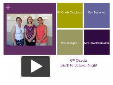 6th Grade Back to School Night presentation | free to download