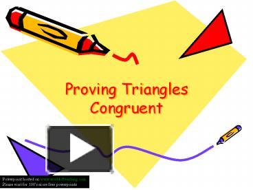 Proving Triangles Congruent presentation | free to download