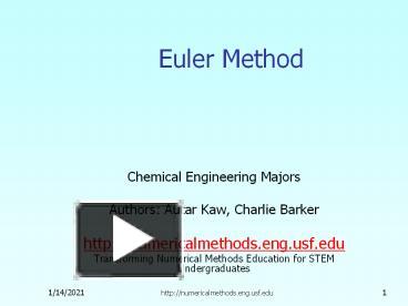 Euler Method presentation | free to download