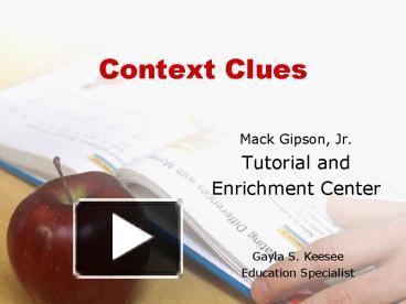 Context Clues presentation | free to view