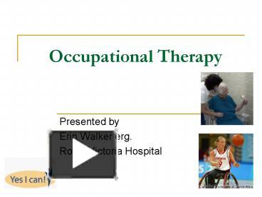Occupational Therapy presentation | free to view