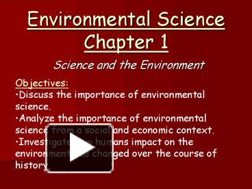 Environmental Science Chapter 1 presentation | free to view