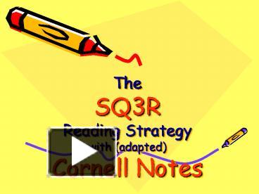 The SQ3R Reading Strategy with (adapted) Cornell Notes presentation ...