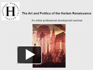 The Art and Politics of the Harlem Renaissance presentation | free to ...