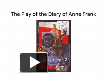 PPT – The Play of the Diary of Anne Frank PowerPoint presentation ...