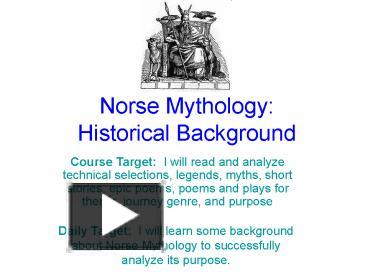 PPT – Norse Mythology: Historical Background PowerPoint presentation ...