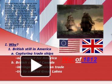 PPT – War of 1812 PowerPoint presentation | free to download - id ...