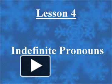 Indefinite Pronouns presentation | free to view