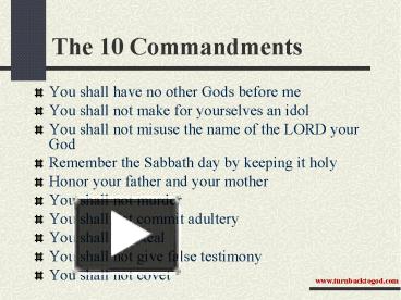 PPT – The 10 Commandments PowerPoint presentation | free to download ...