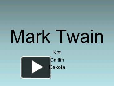 Mark Twain presentation | free to download