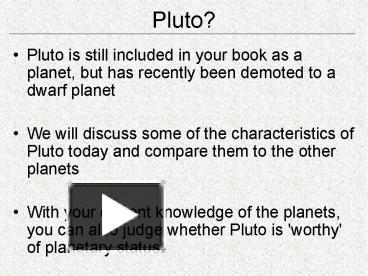 Pluto? presentation | free to download