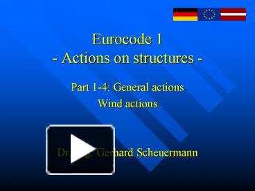 Eurocode 1 - Actions on structures - presentation | free to view