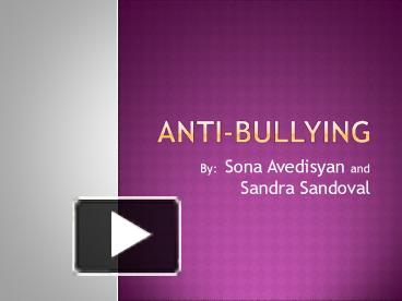 Anti-Bullying presentation | free to download