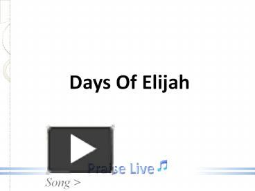Days Of Elijah presentation | free to download