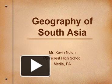 PPT – Geography of South Asia PowerPoint presentation | free to view ...