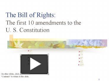 PPT – The Bill of Rights: PowerPoint presentation | free to view - id ...