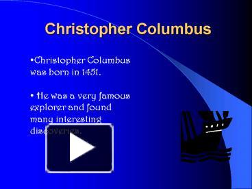 PPT – Christopher Columbus PowerPoint presentation | free to view - id ...
