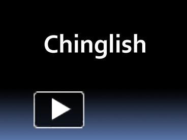 Chinglish presentation | free to download