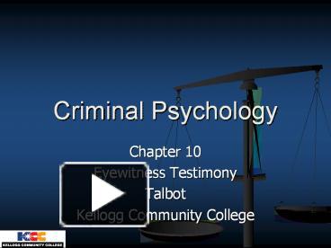 Criminal Psychology presentation | free to download