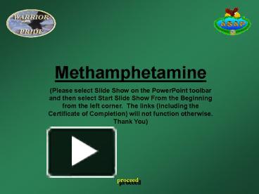 Methamphetamine presentation | free to view