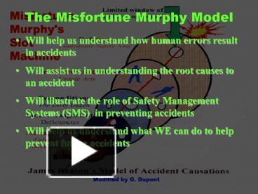 The Misfortune Murphy Model presentation | free to download