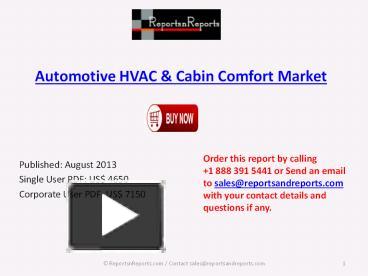 PPT – New Study: Global Automotive HVAC Market PowerPoint presentation ...