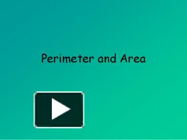PPT – Perimeter and Area PowerPoint presentation | free to download ...