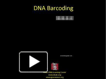 DNA Barcoding presentation | free to download