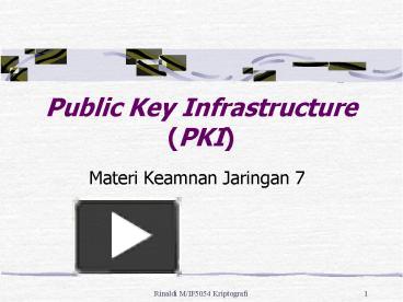 Public Key Infrastructure (PKI) presentation | free to download