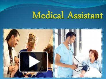 Career in Medical Assistant presentation | free to download