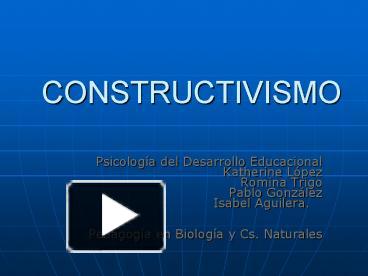 CONSTRUCTIVISMO presentation | free to view