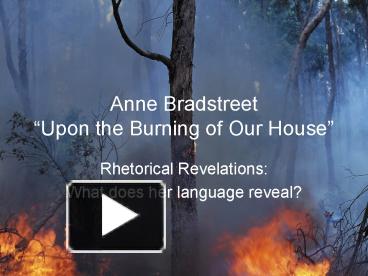 PPT – Anne Bradstreet PowerPoint presentation | free to download - id ...