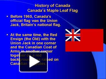History of Canada Canada presentation | free to view