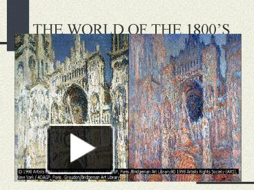 PPT – THE WORLD OF THE 1800S PowerPoint presentation | free to view ...