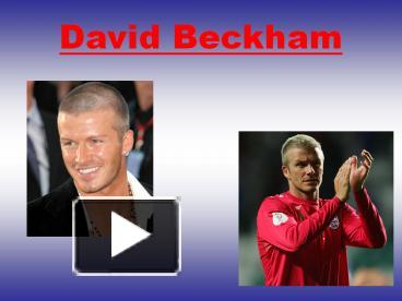 David Beckham presentation | free to download