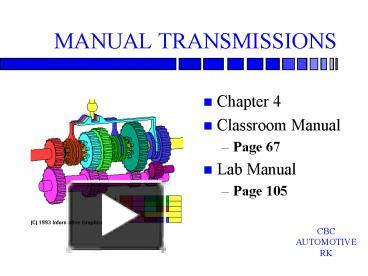 MANUAL TRANSMISSIONS presentation | free to view