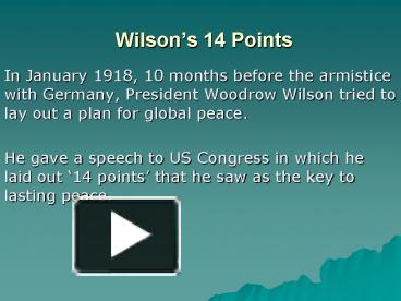 PPT – Wilson PowerPoint presentation | free to view - id: 43fd14-MDA0M