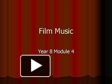 Film Music presentation | free to view
