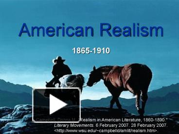 American Realism presentation | free to view