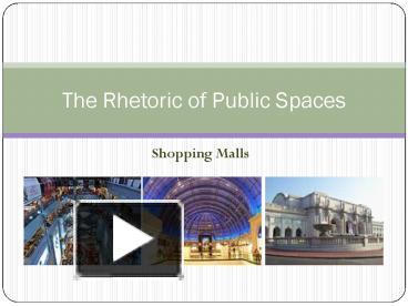Shopping Malls presentation | free to view